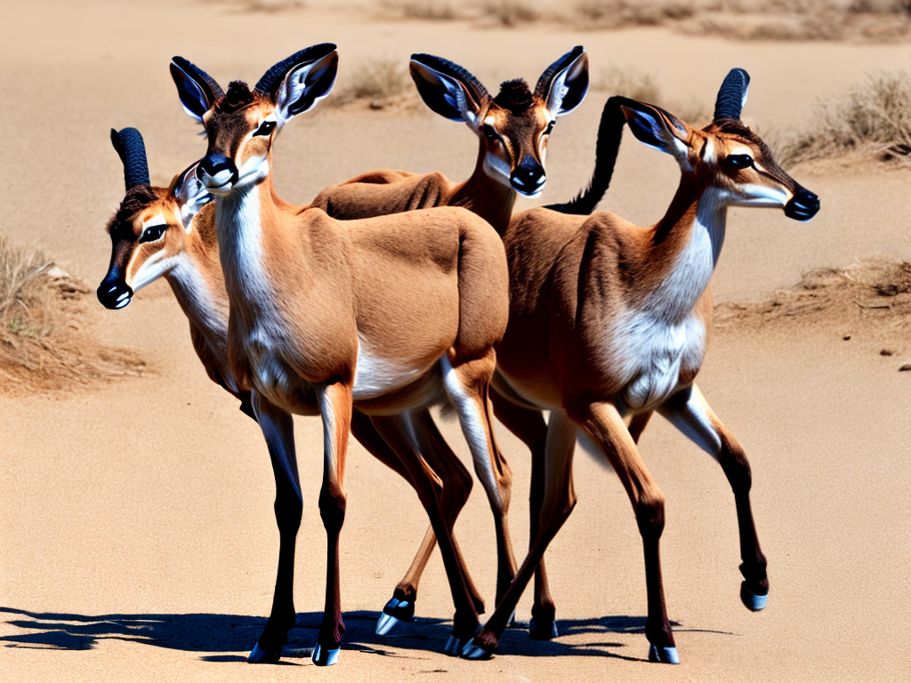 two muscular humanoid gazelles