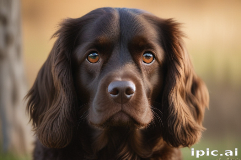 A Close-Up Portrait of a Brown Dog with Beautiful Eyes