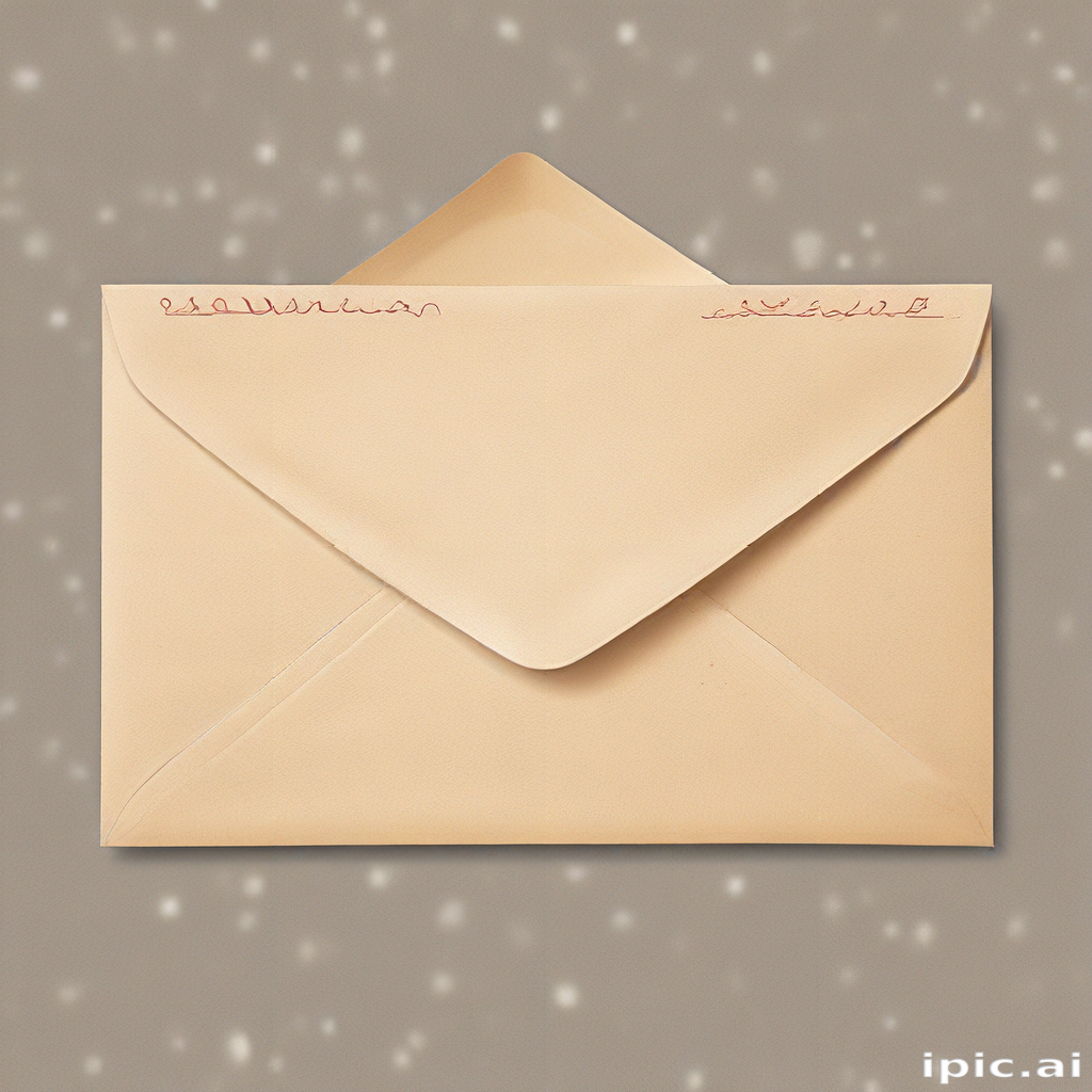 An Elegant Envelope with a Handwritten Address on a Soft Background