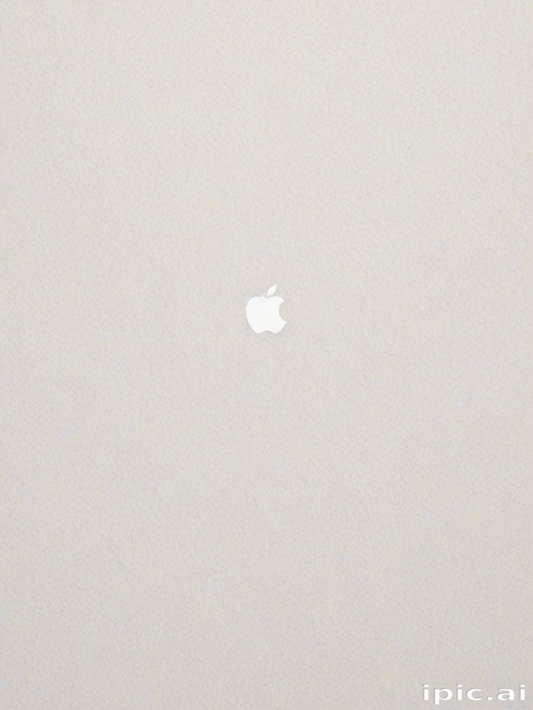 Minimalist Design Featuring the Iconic Apple Logo on a Clean Background
