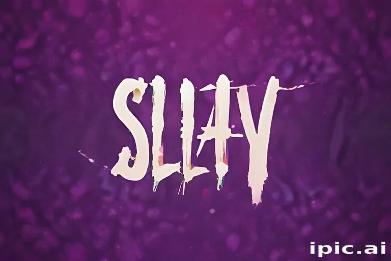 Bold and Vibrant Artistic Expression: The Power of the Word 'SLAY'