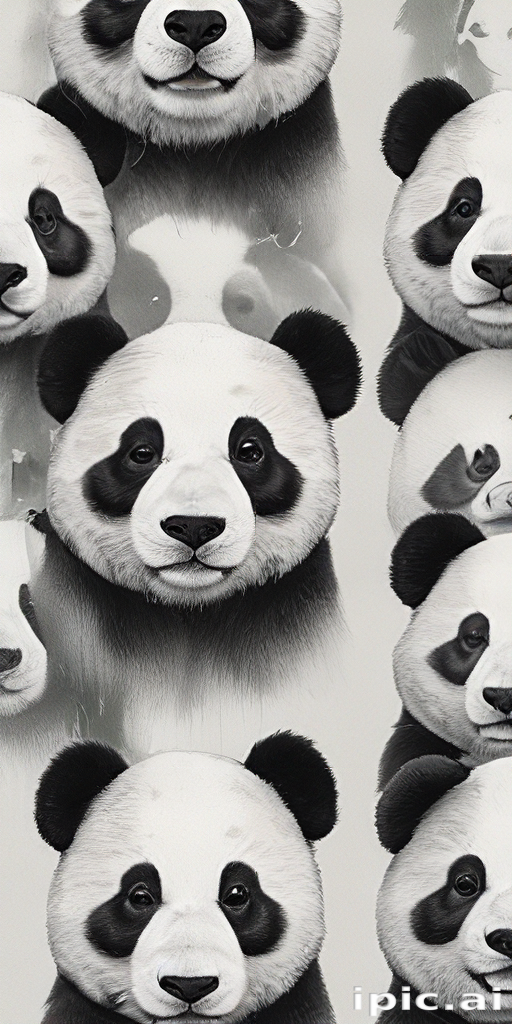 A Playful Arrangement of Adorable Pandas with Charming Expressions and ...