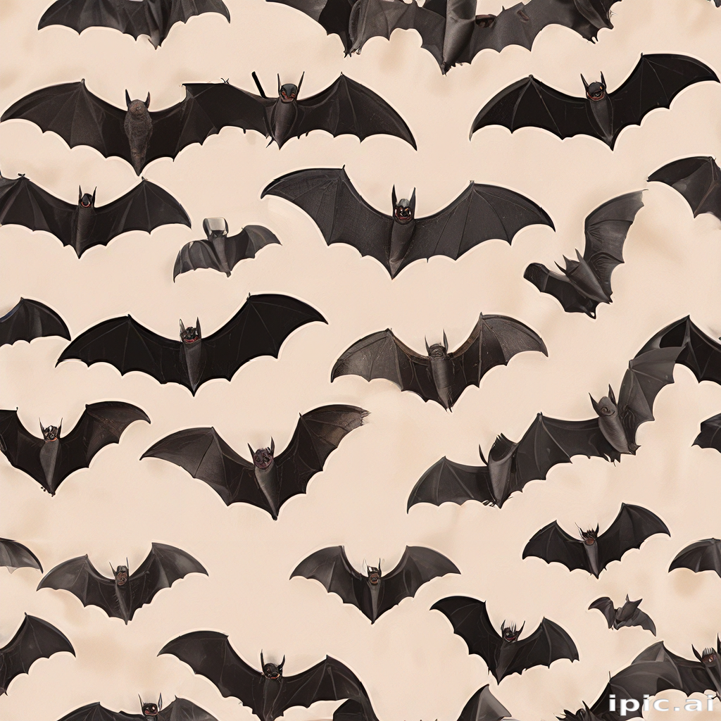An Enchanting Array of Bats in Flight Against a Soft Background
