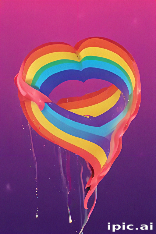 Vibrant Rainbow Heart Symbolizing Love and Unity in Diversity