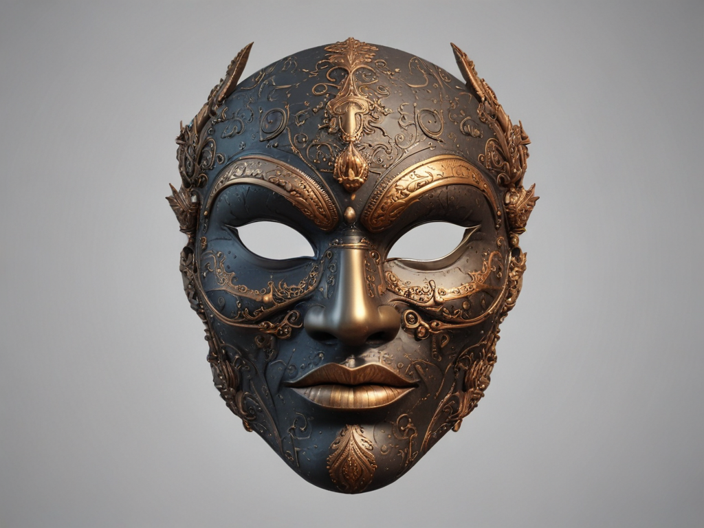 Intricately Designed Decorative Mask with Ornate Patterns and Elegant ...