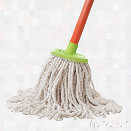 Colorful Mop with a Bright Handle Ready for Cleaning Floors Efficiently.