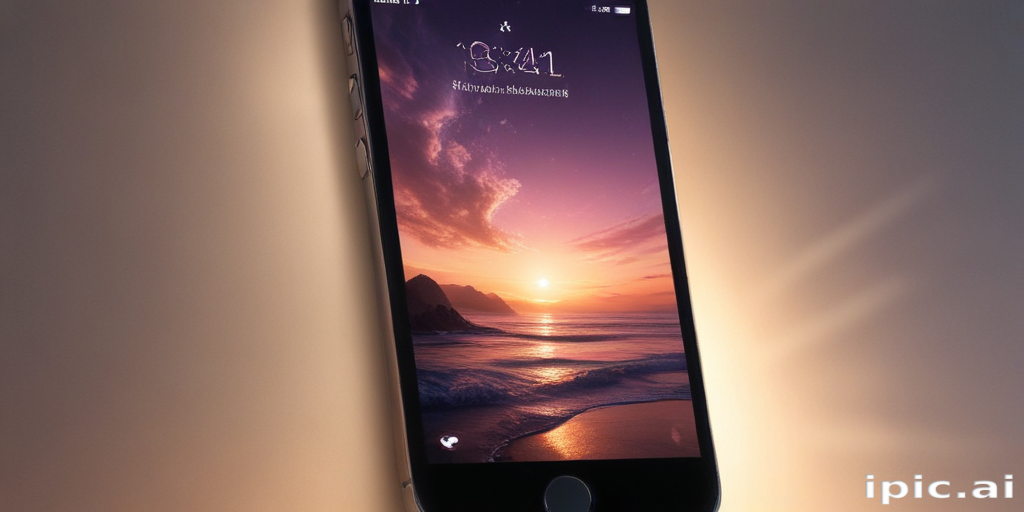 Beautiful Sunset Wallpaper Displayed on a Modern Smartphone Screen