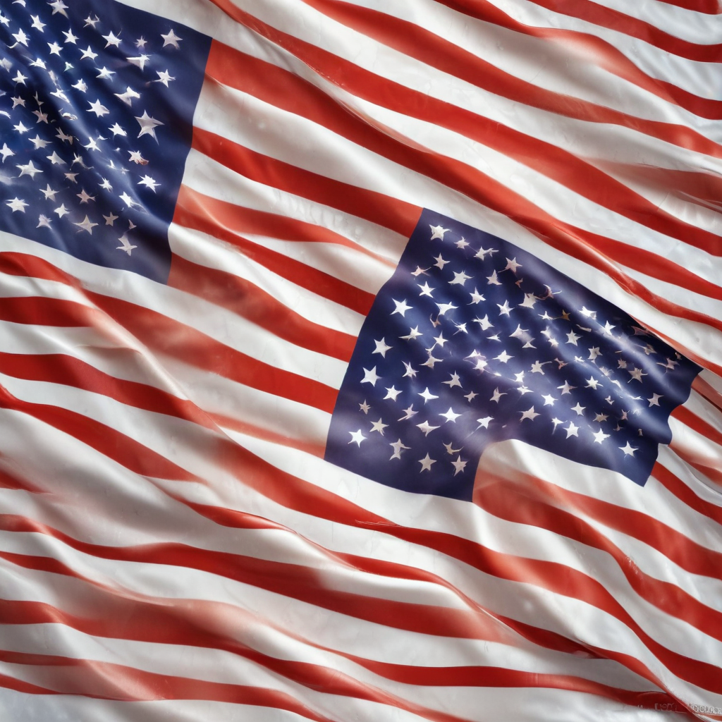 Beautifully Flowing American Flag Symbolizing Freedom and National ...