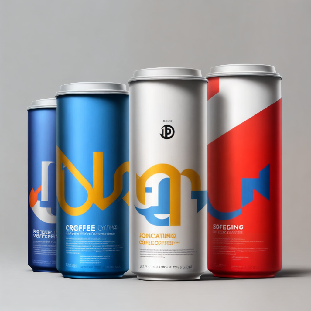 cylindrical product packaging design for Proffeen coffee brand