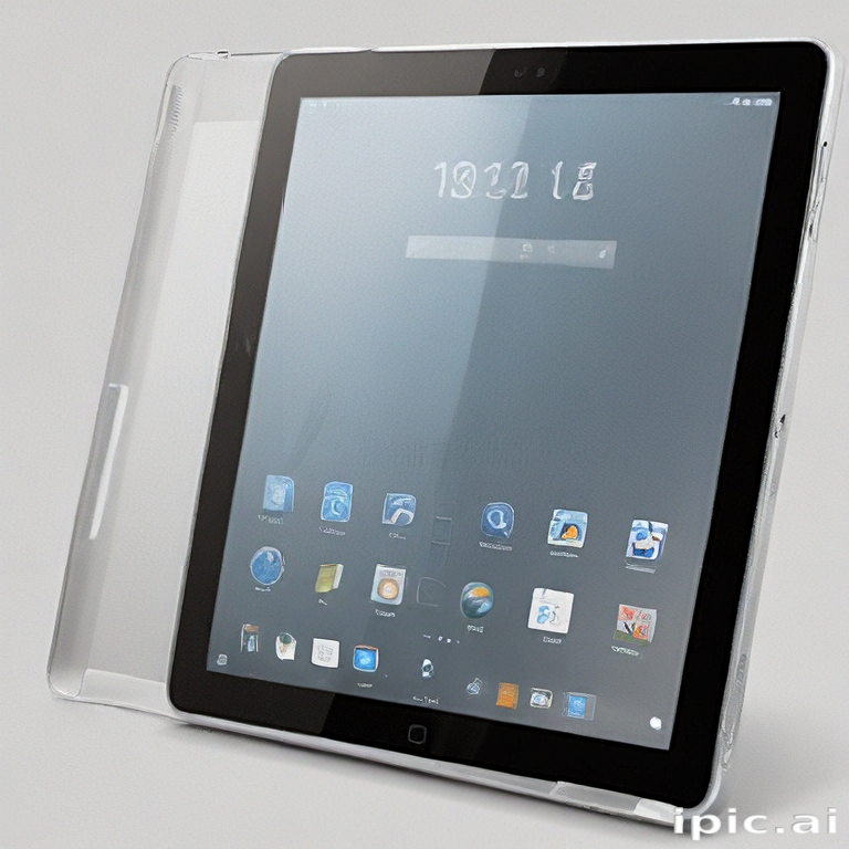 Stylish Clear Tablet Case Showcasing a Sleek Electronic Device Display