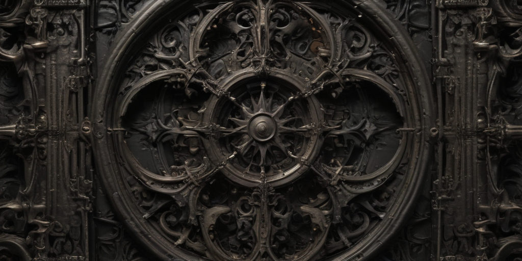 Intricate Gothic Design Featuring Elaborate Patterns and Symmetrical ...