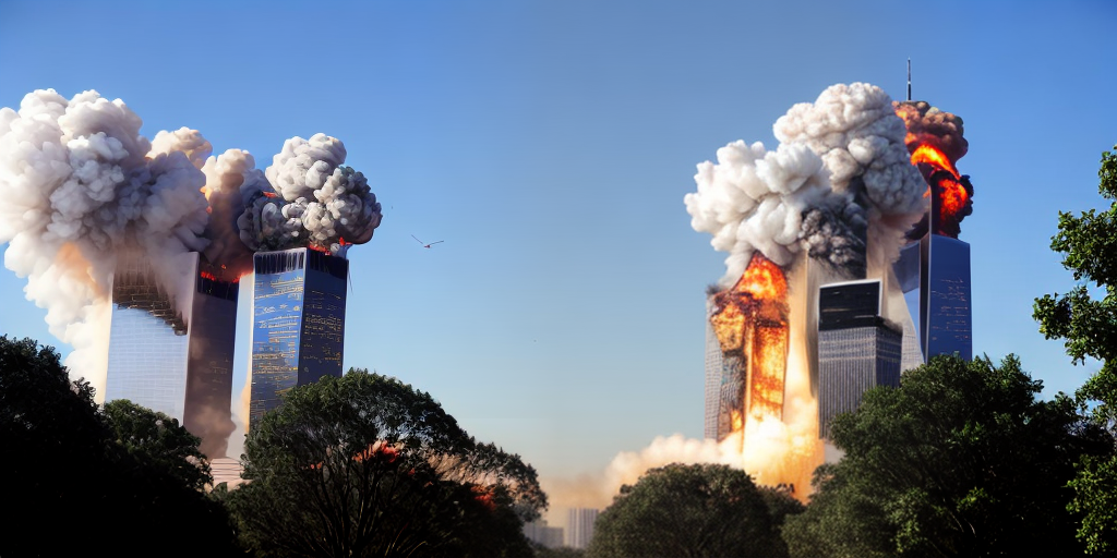 wtc twin towers wtc old in fire