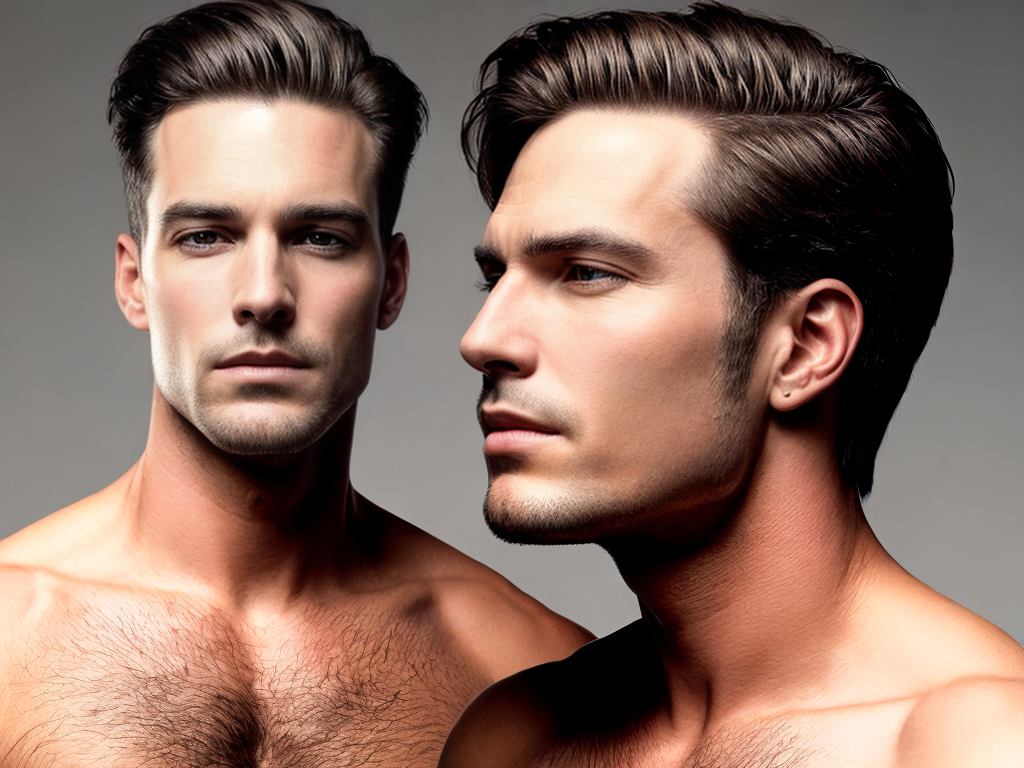 masculine clean shaven man side profile