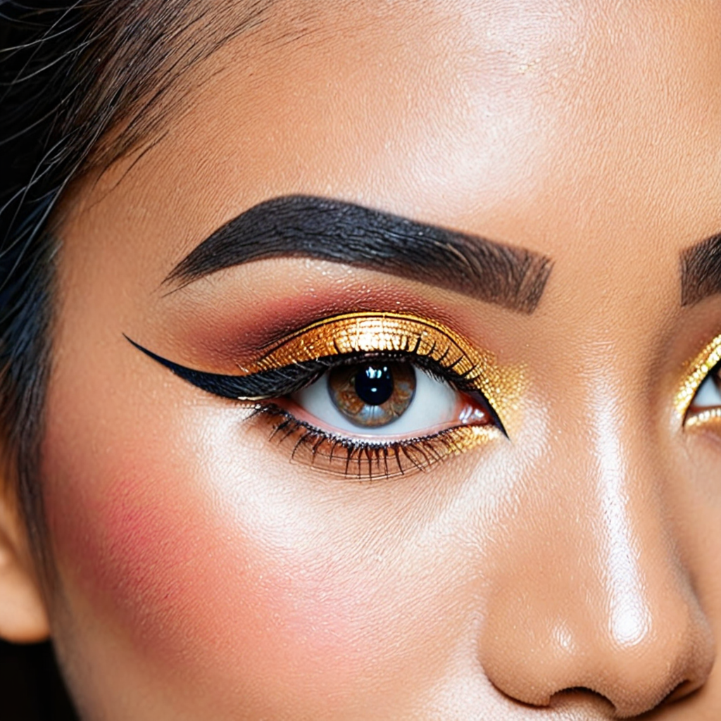 White waterline asian makeup