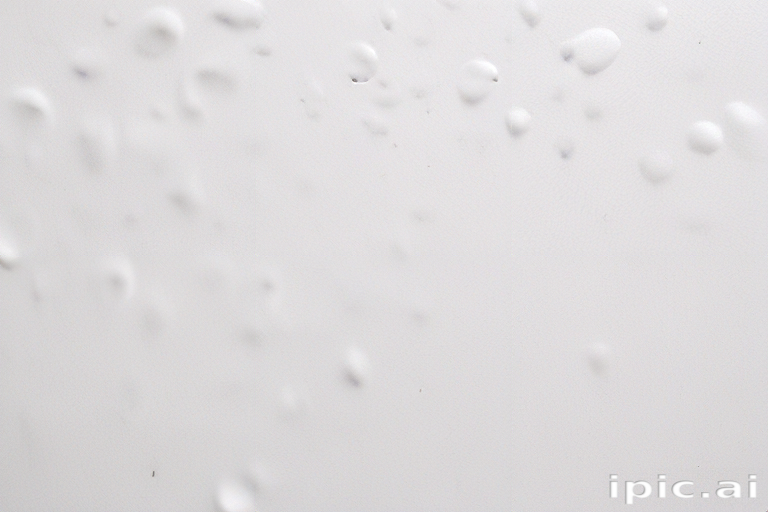 Close-Up View of Water Droplets on a Smooth White Surface