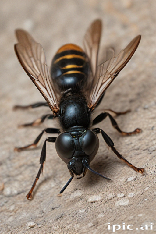 Close-Up of a Beautiful Insect with Striking Features and Details