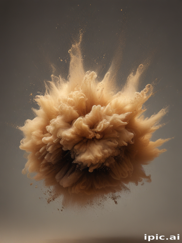 Dynamic Explosion of Colorful Powder Creating an Artistic Abstract ...