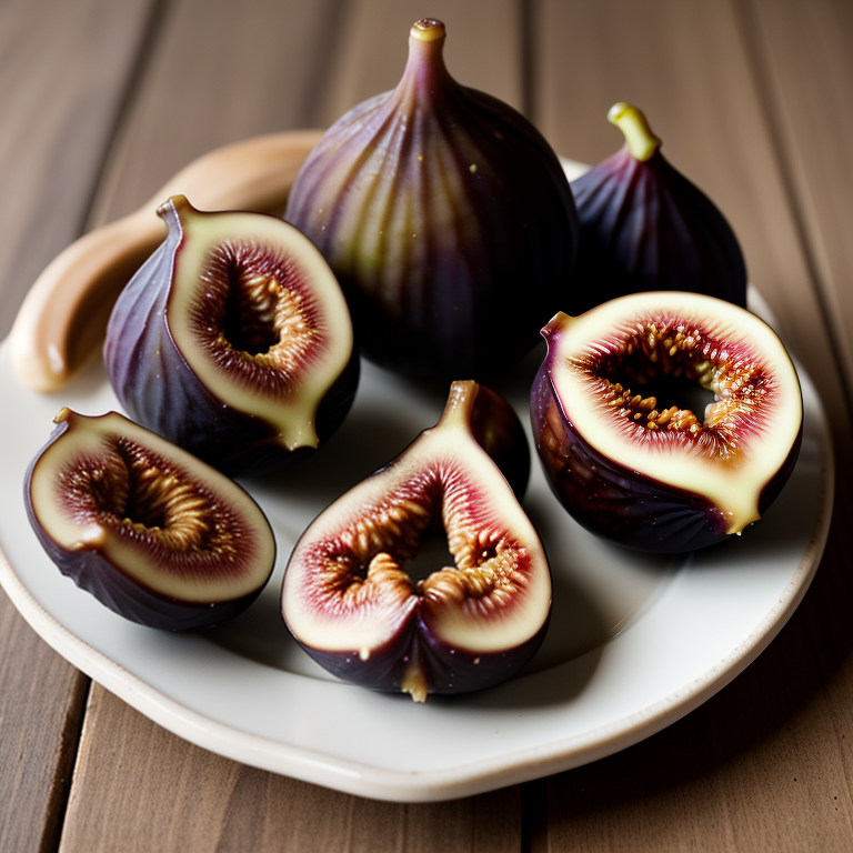 Close-Up of Fresh, Ripe Figs Revealing Their Unique Interior and Texture