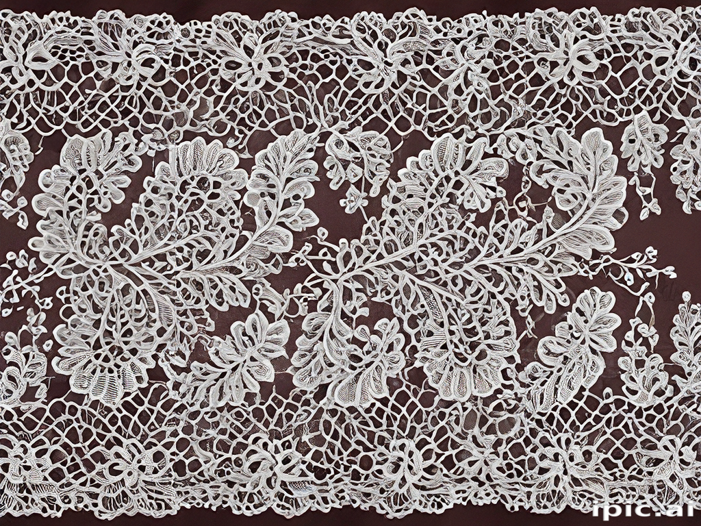 Delicate Floral Lace Design Featuring Intricate Patterns and Textures.