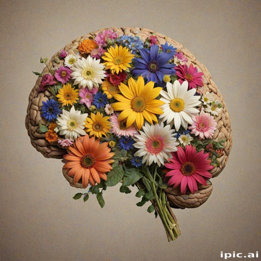 Floral Brain: A Beautiful Fusion of Nature and Human Creativity
