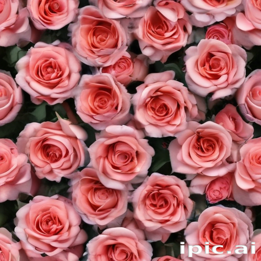 A Beautiful Display of Pink Roses in Full Bloom and Vibrant Color.
