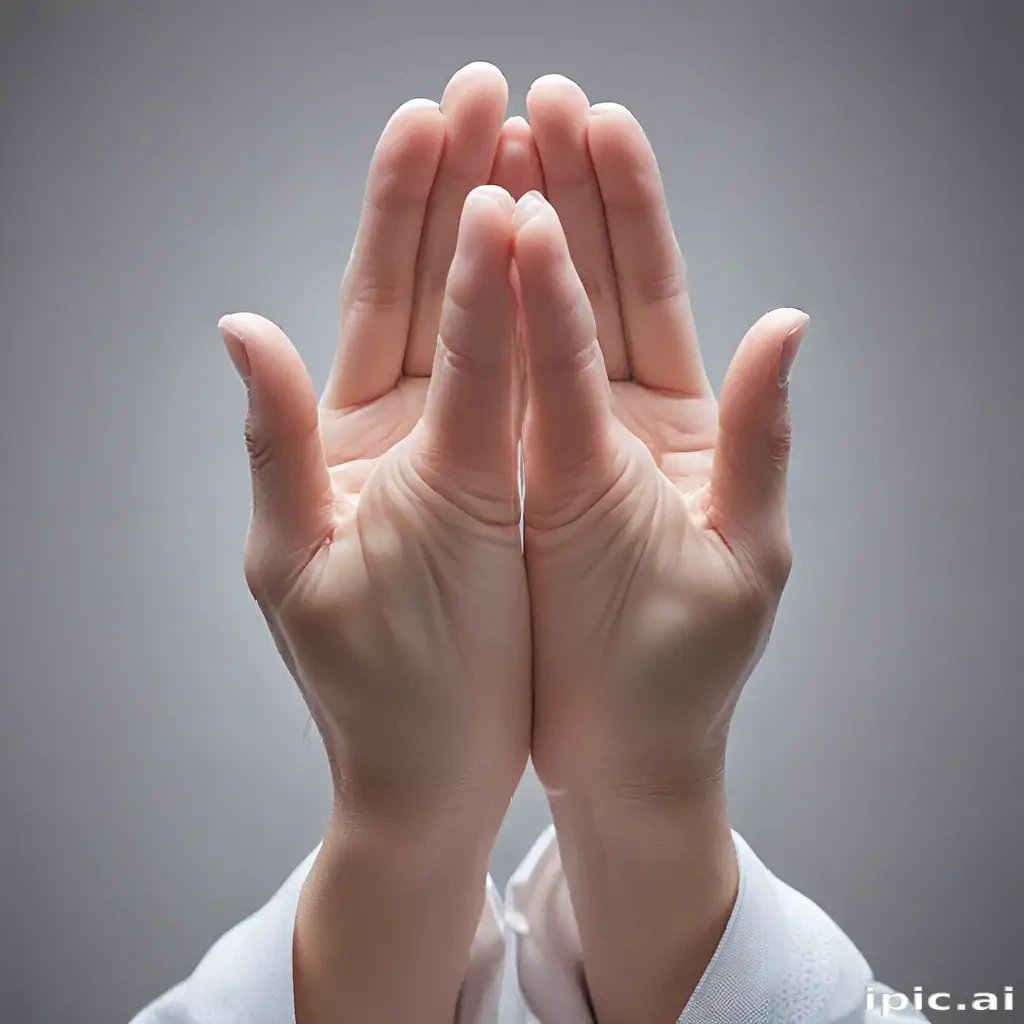 Two Hands Coming Together in a Gesture of Unity and Peace