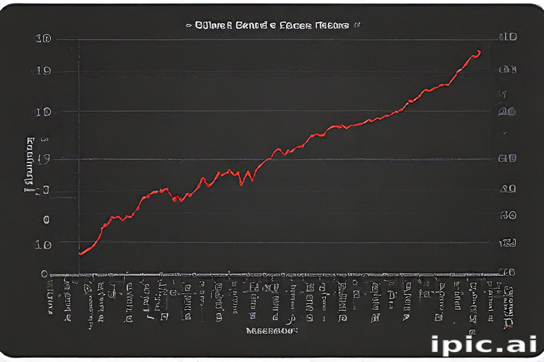 Graph Illustrating Steady Increase in Values Over a Defined Time Period
