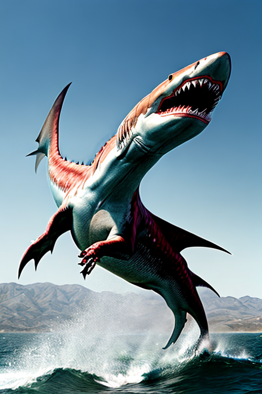 Sharkzilla, with spikes down its back, and dinasour/shark like ...
