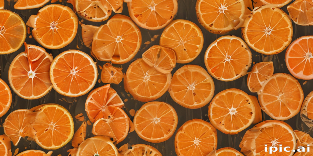 A Vibrant Display of Freshly Sliced Oranges Arranged Beautifully on a ...