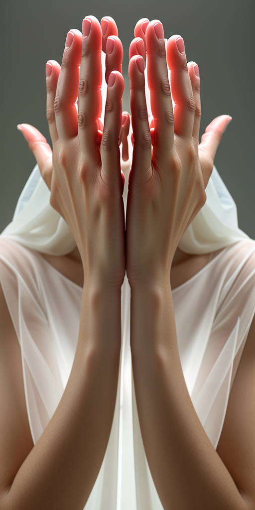 Embracing Light: A Symbolic Representation of Inner Peace and Reflection