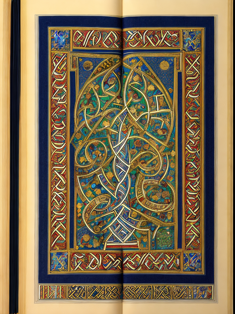 The book of kells with interlace