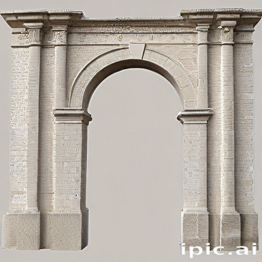 An Intricate Stone Archway Showcasing Detailed Architectural Design and Craftsmanship.