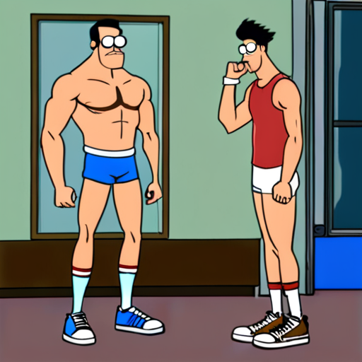 skips and muscle man from regular show doing crack