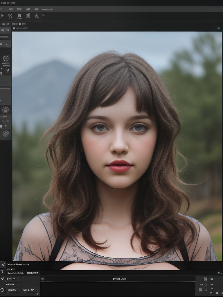 A Portrait of a Young Woman with Soft Features and Natural Beauty.