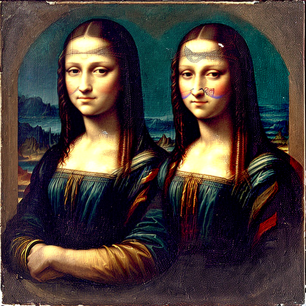 monalisa very angry whit a moicano
