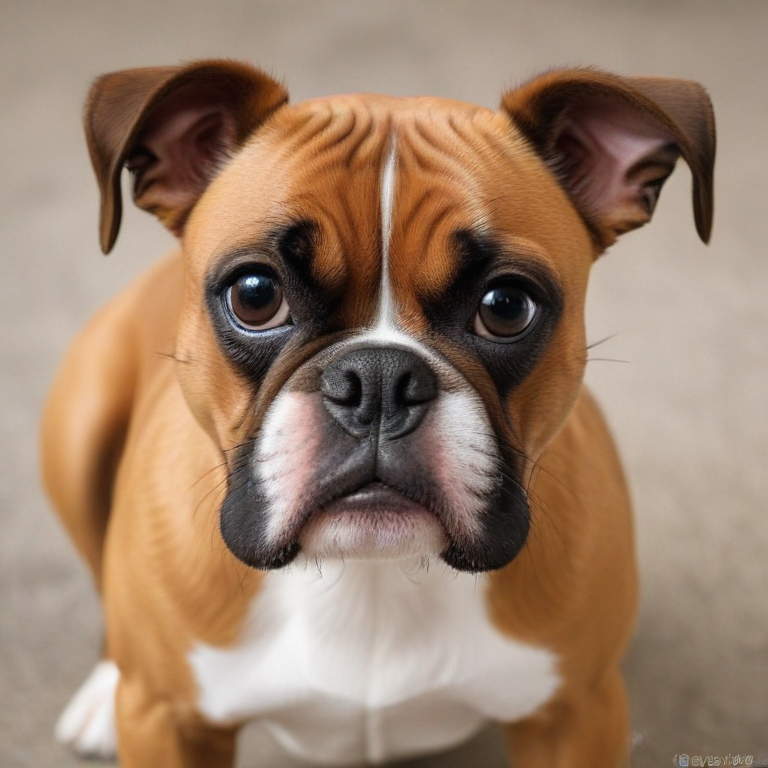 Funny boxer dog