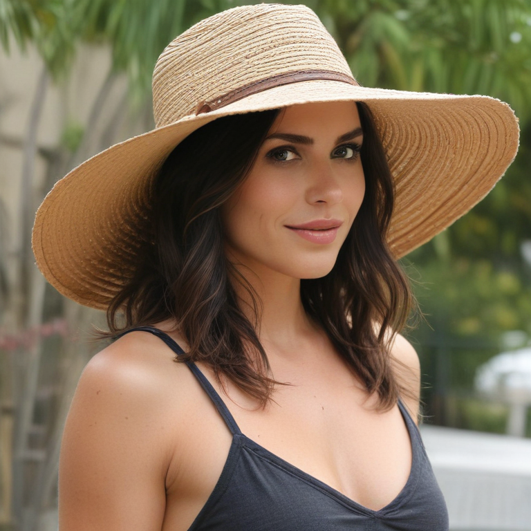 Daniela Ruah sun hat