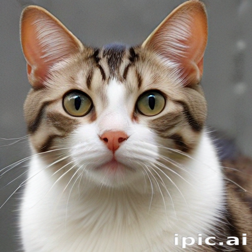 A Close-Up Portrait of a Beautiful Cat with Striking Features.