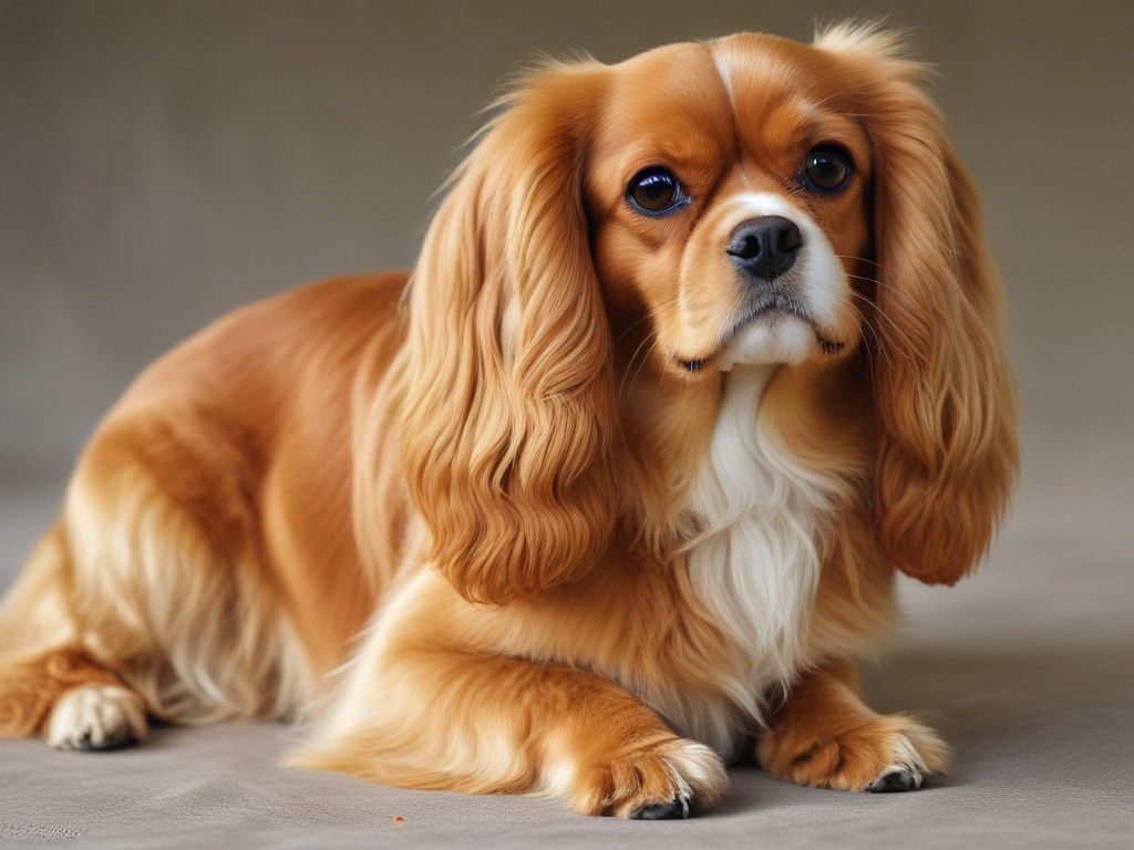 A Beautiful Cavalier King Charles Spaniel with Fluffy Fur and ...