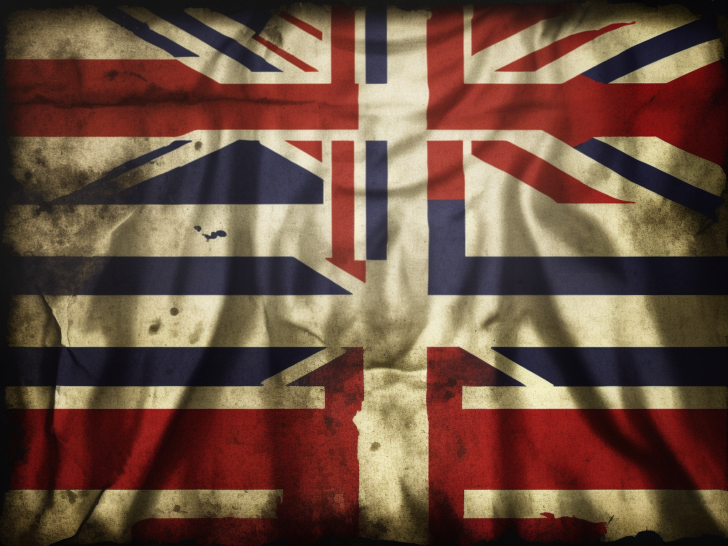 An Artistic Representation of the Union Jack with a Vintage Texture
