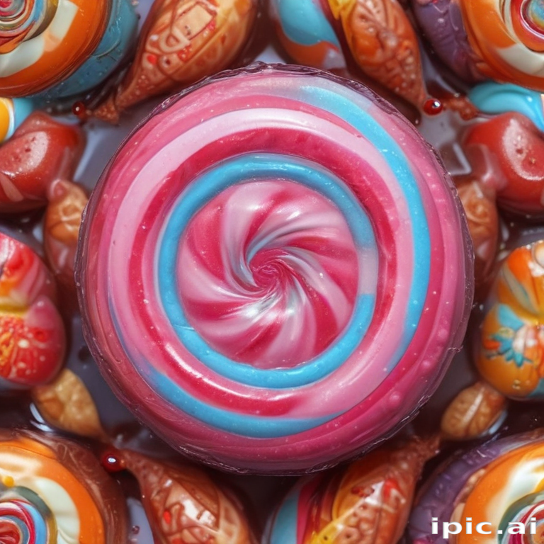 Colorful Swirls and Intricate Designs of Delicious Candy Treats ...