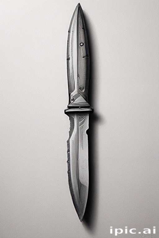 A Detailed Close-Up of a Sleek and Elegant Knife Design