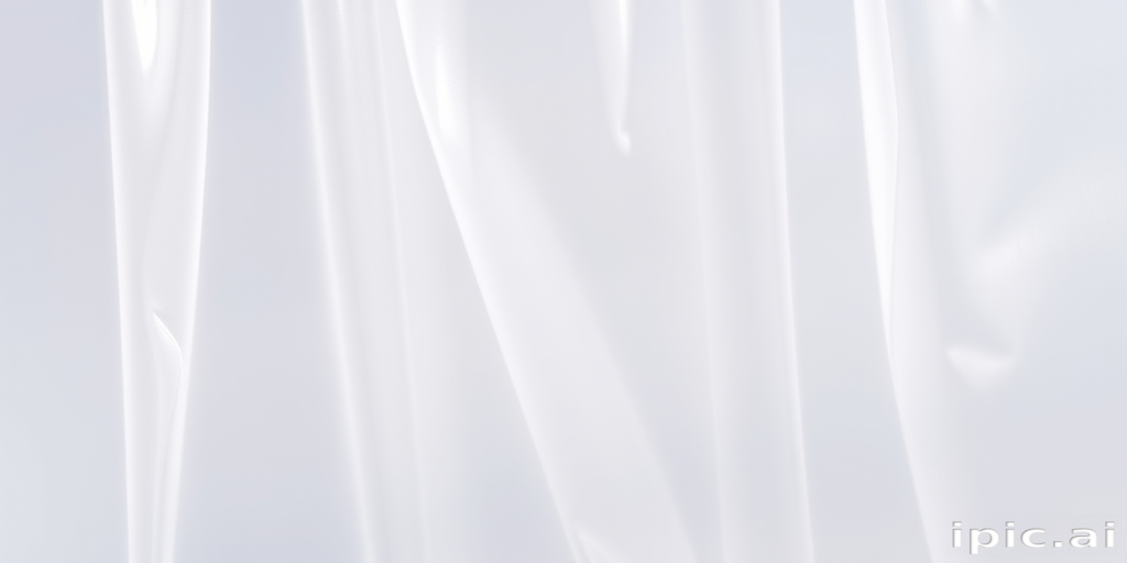 Translucent White Plastic Sheets Flowing Gracefully Against a Soft ...