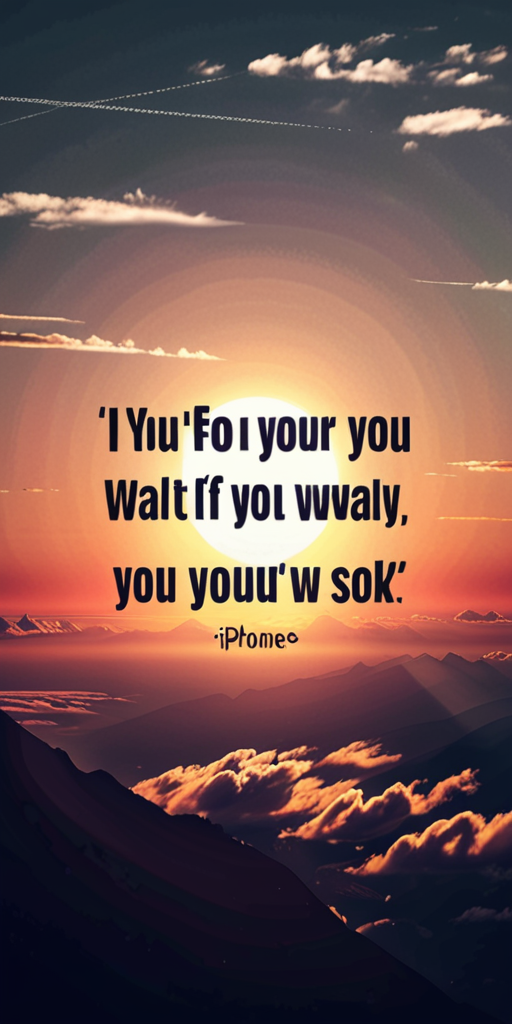 Thought-Provoking Quote on a Stunning Sunset Background with Mountains