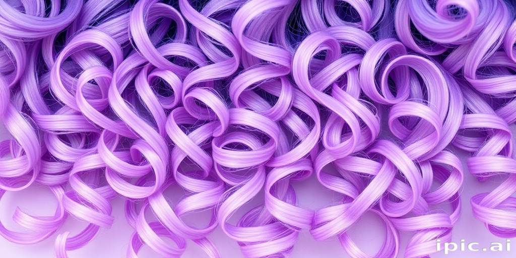 Vibrant Purple Curls: A Beautiful Display of Colorful Hair Patterns