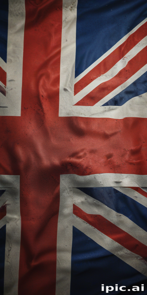 An Elegant Presentation of the Iconic Union Jack Flag in Textured Detail