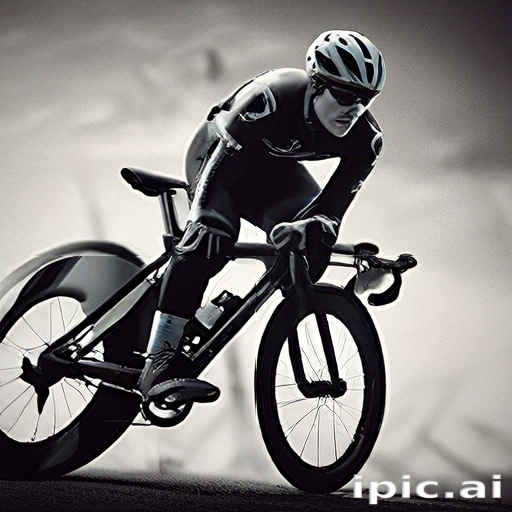 Dynamic Cyclist in Motion: A Striking Monochrome Capture of Speed