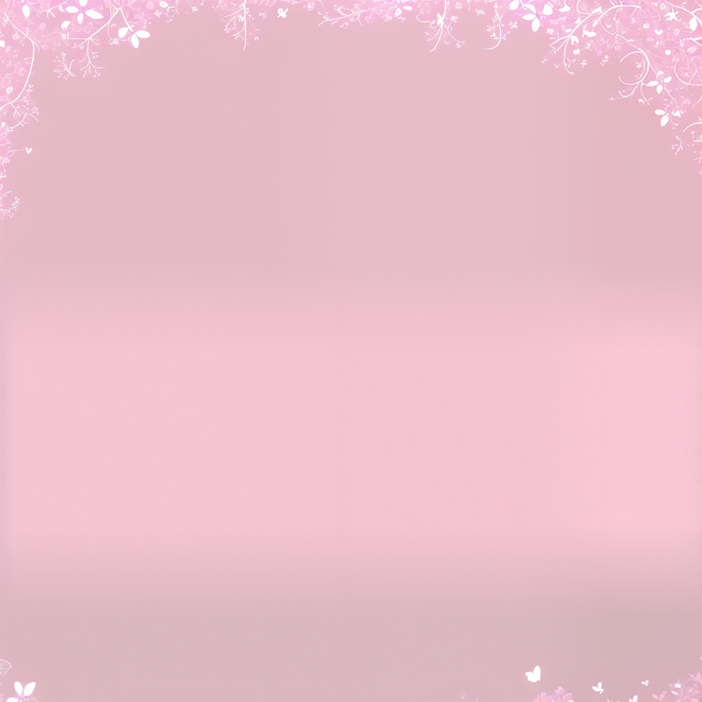 Soft Pink Background with Delicate Floral Borders for Creative Projects