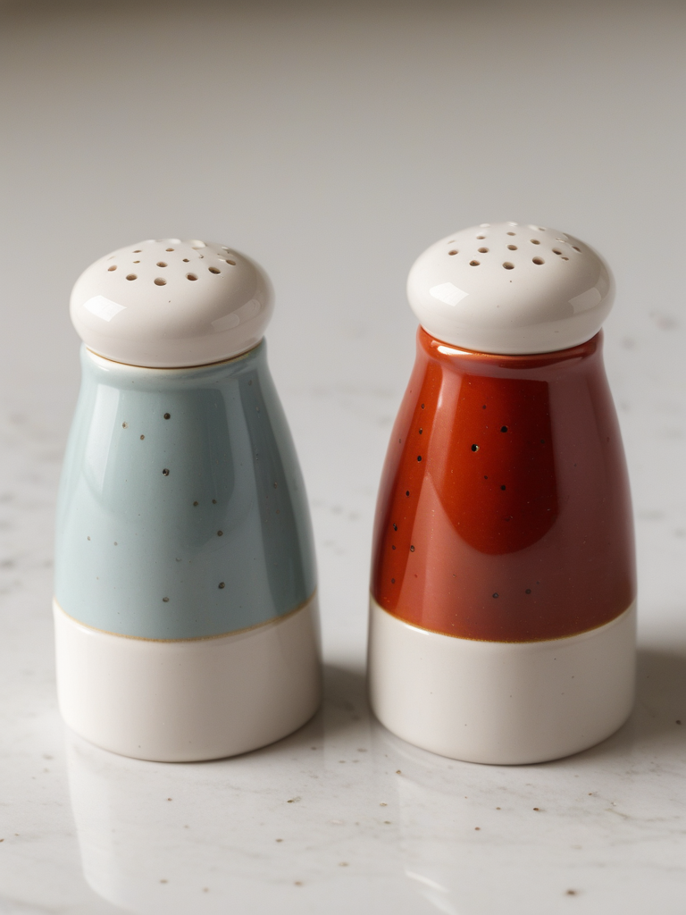 Charming Salt and Pepper Shakers in Soft Colors for Dining Table Decor
