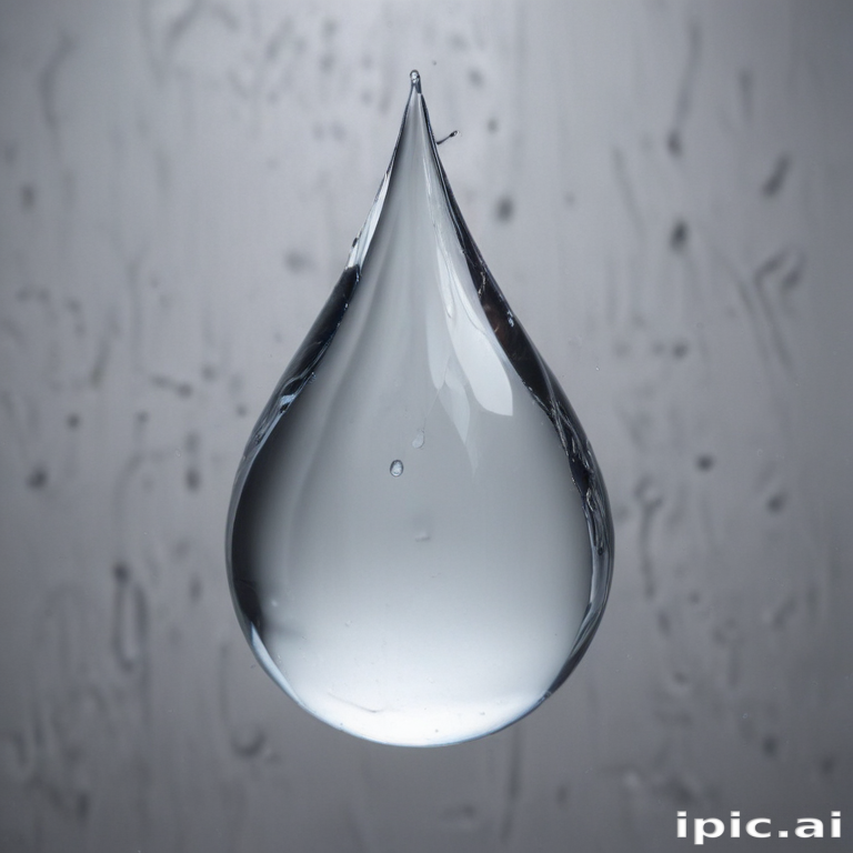 Close-Up of a Single Water Drop Against a Soft Background